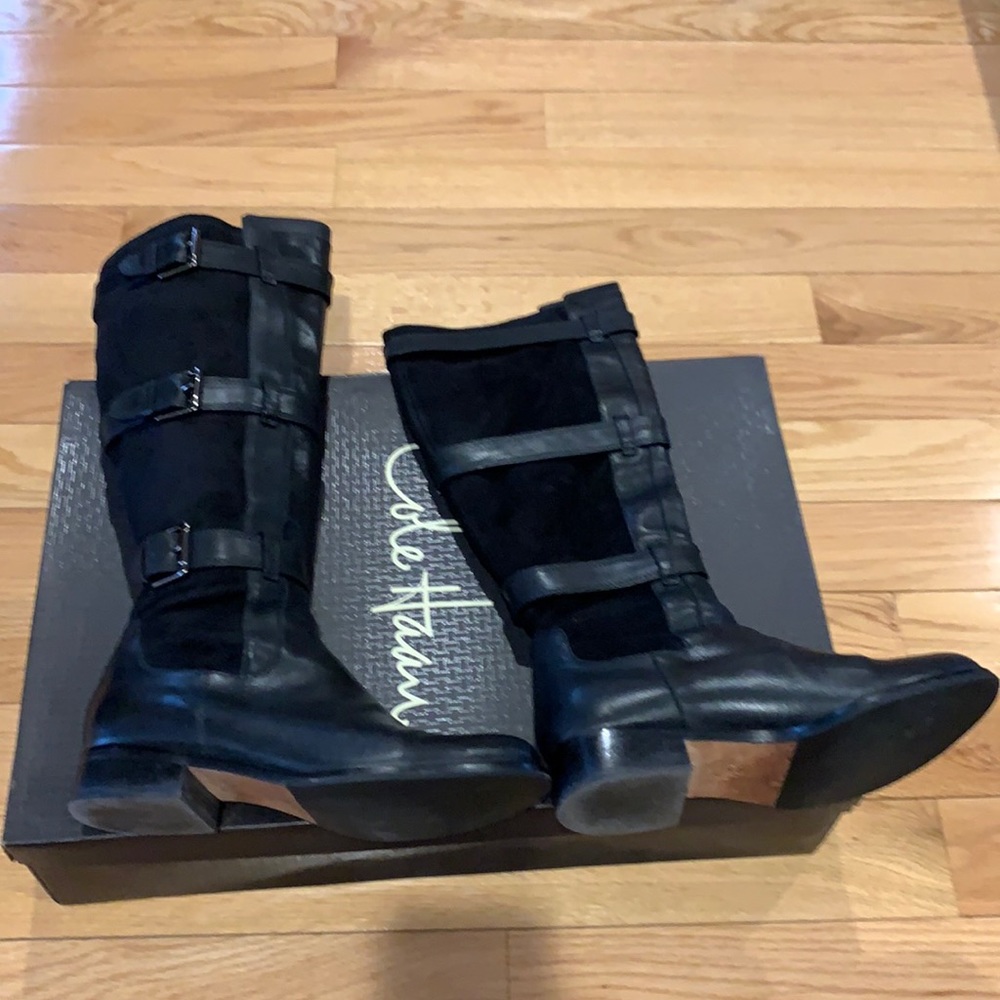 Cole Haan Leather And Stretch Fabric Boot To Accommod… - Gem